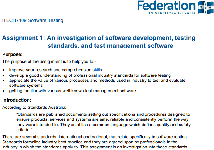 ITECH7409 Software Testing Assignment Help, Hire IT Tutors